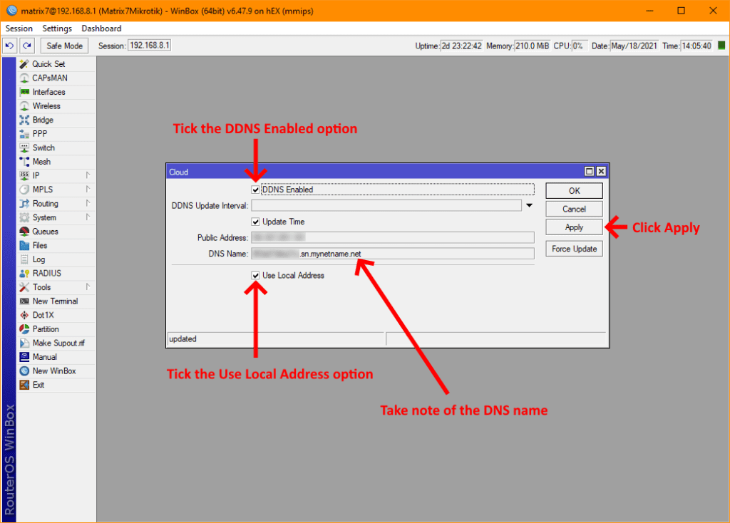 Mikrotik Dynamic DNS Setup | Matrix 7 Mikrotik Dynamic DNS Setup | Matrix 7