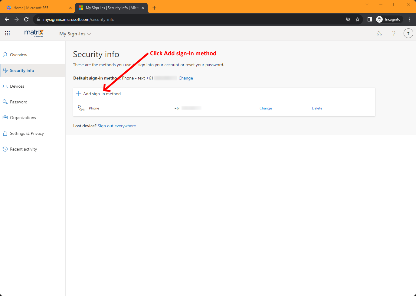 M365 Setup Secondary Two Factor Authentication Method Using Microsoft Authenticator Matrix 7