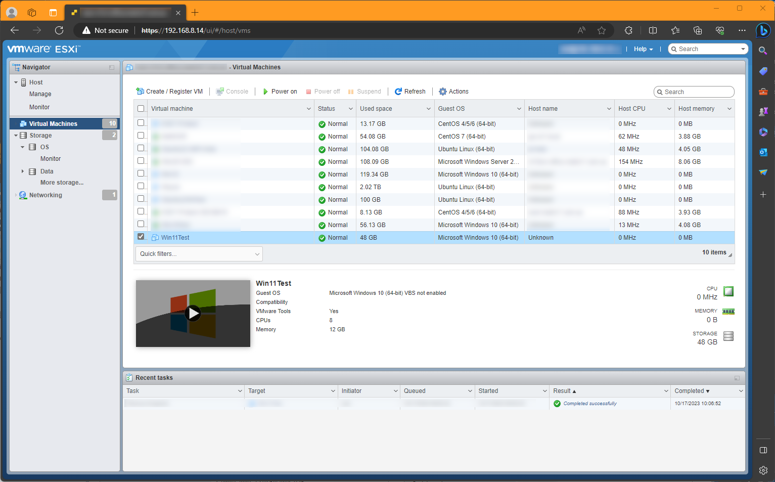 ESXi 7 U1 Move VM from One Datastore to Another | Matrix 7