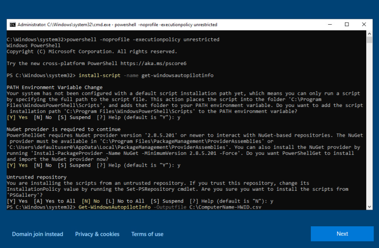 Intune - Generate Computer CSV File During OOBE for Import into Intune ...
